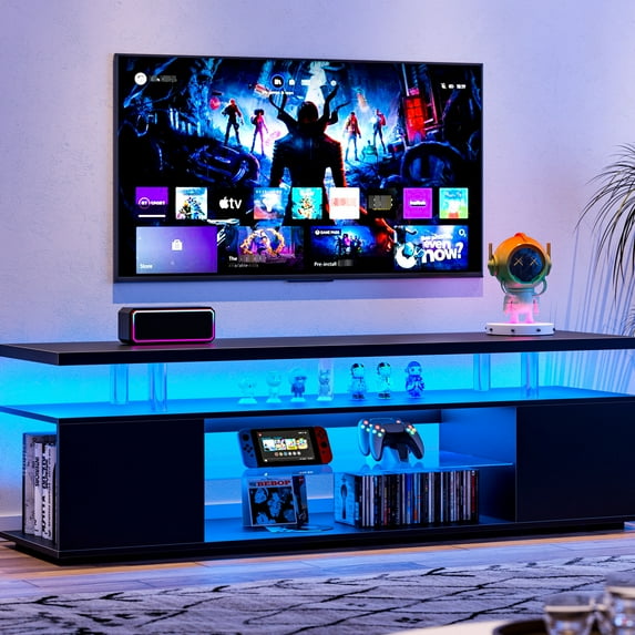 Engineered Wood - TV Console - Tech - Savvy Design - Enhanced Gaming ...