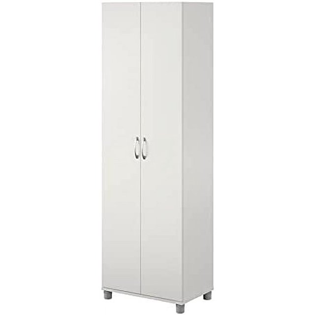 Engineered Wood Transitional 24" Utility Storage Cabinet in White ...