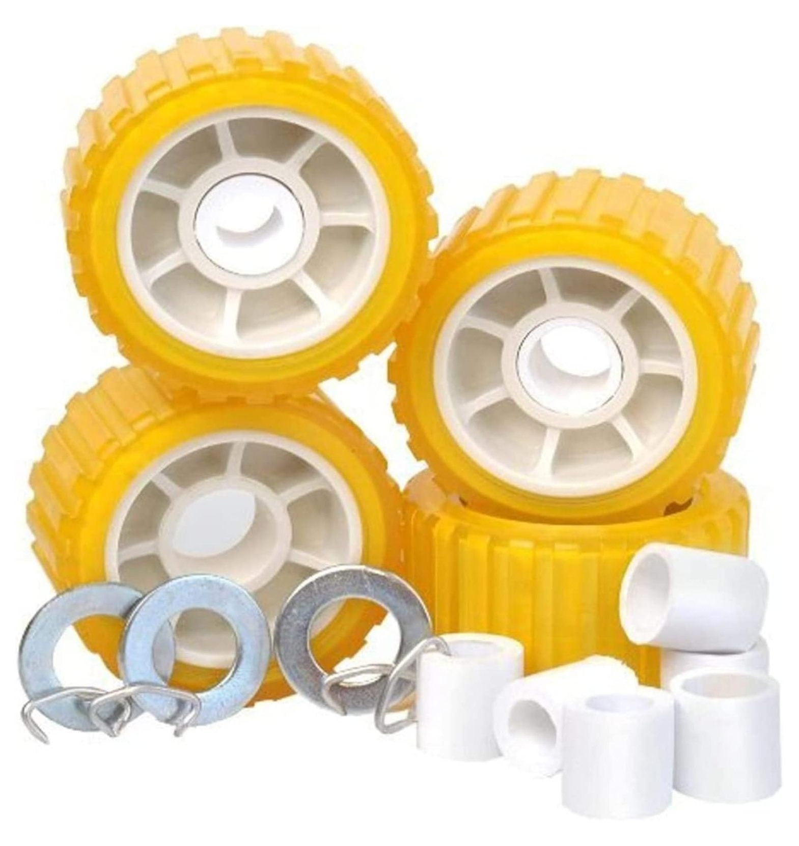 Engineering 86144 5"" PVC Ribbed Wobble Kit 4-Pk, Yellow, Standard ...