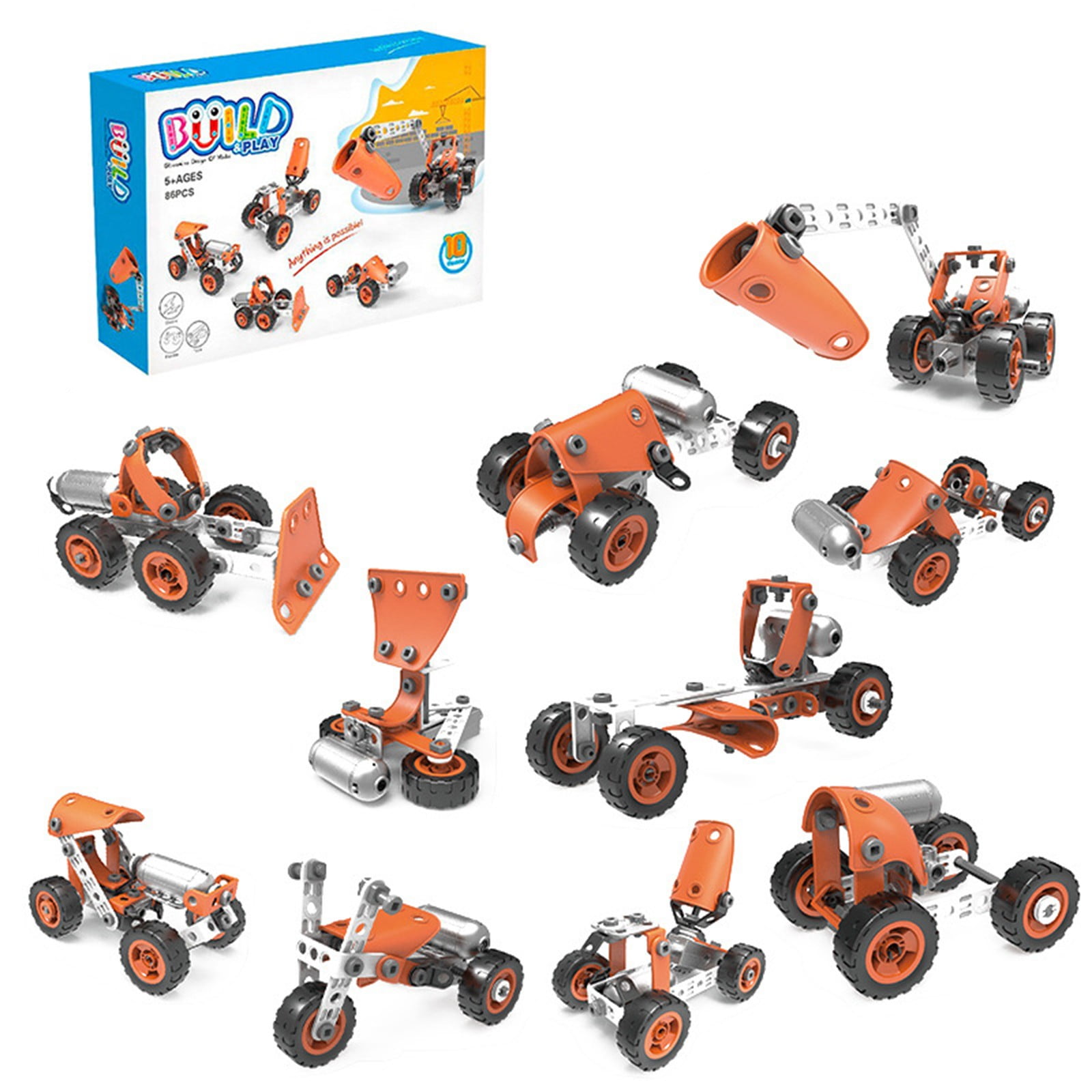 Engineering Building Blocks Set, Stem Toys for 5 6 7 8 9+ Year Old Boys, Preschool Learning Toys ...