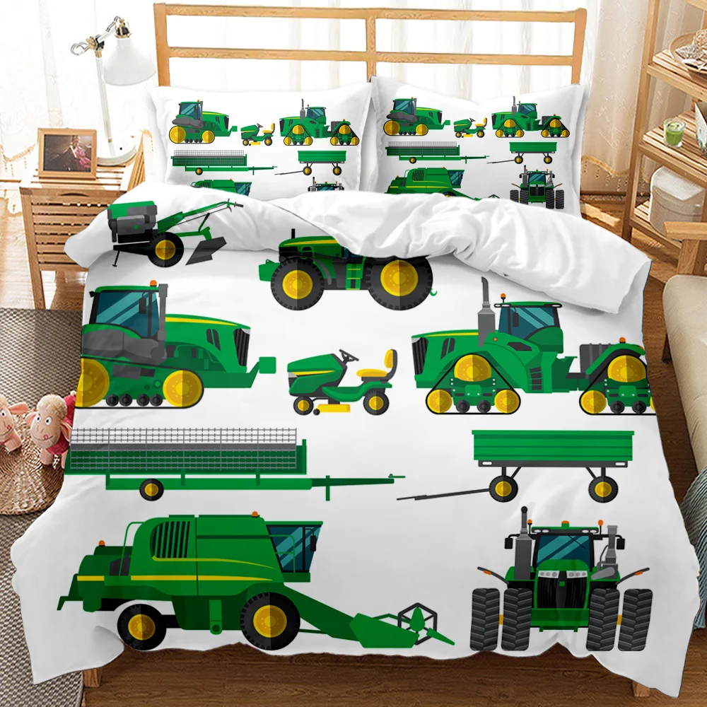 Engineering Car Duvet Cover Construction Vehicle Bedding Set Boys ...