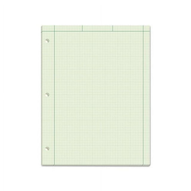 Engineering Computation Pads 5 sq/in Quadrille Rule, 8.5 x 11, Green ...