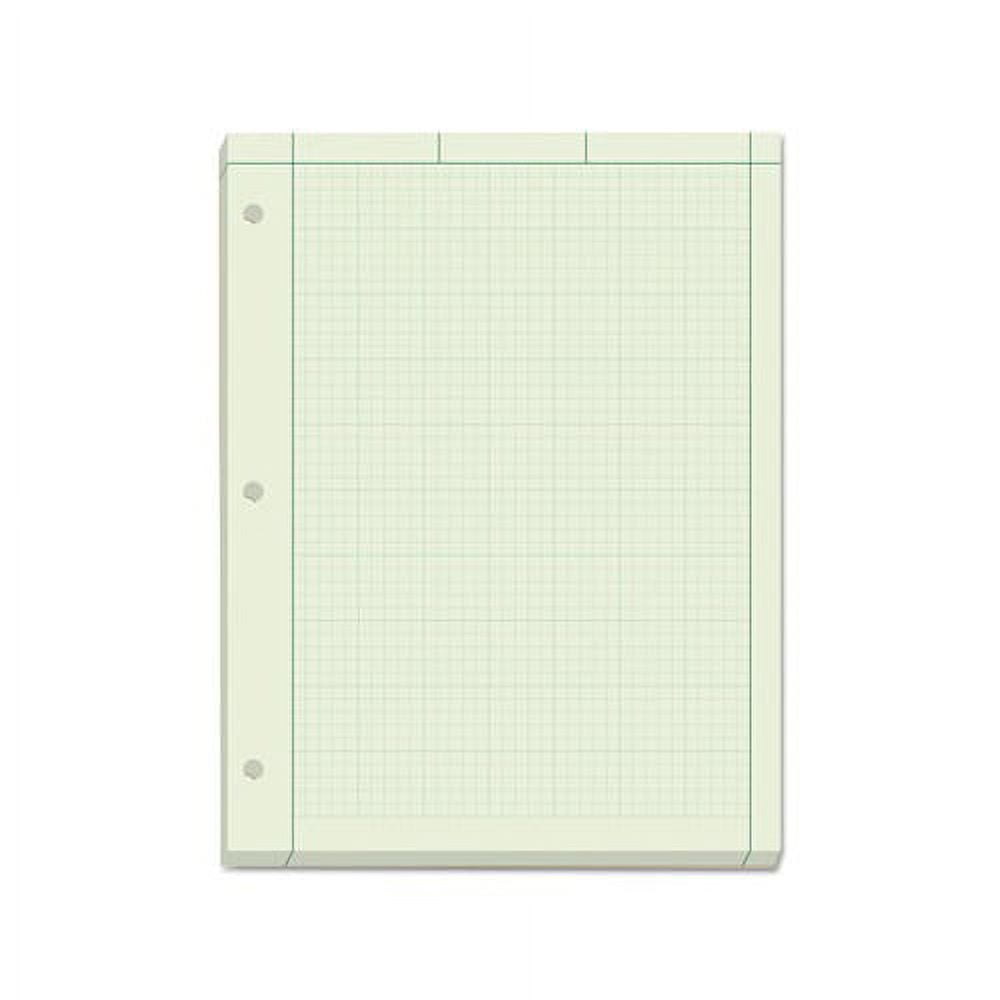 Engineering Computation Pads 5 sq/in Quadrille Rule, 8.5 x 11, Green ...