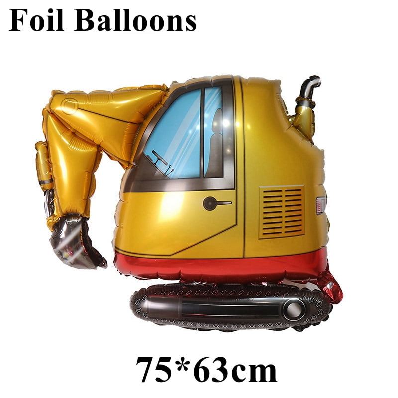 Engineering Construction Cake Topper 0-9 Birthday Party Tractor Truck ...