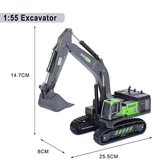 Engineering Diecast Toys for Boys Alloy+Plastic Tractor Excavator ...
