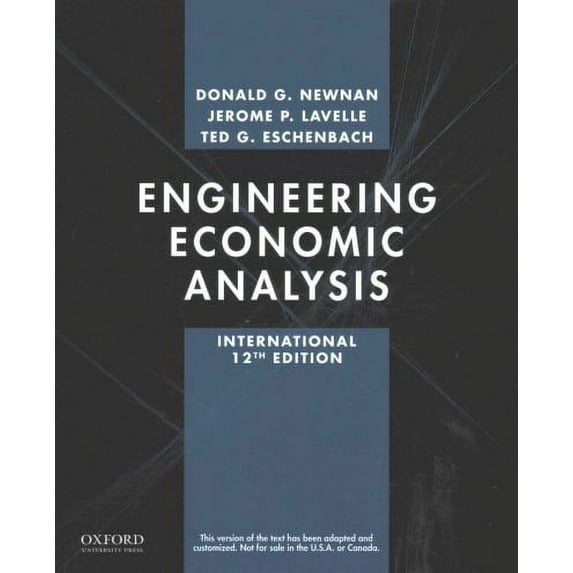 Engineering Economic Analysis - Walmart.com