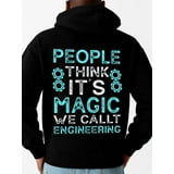 Engineering Magic graphic hoodies mechanical men's long sleeve black ...