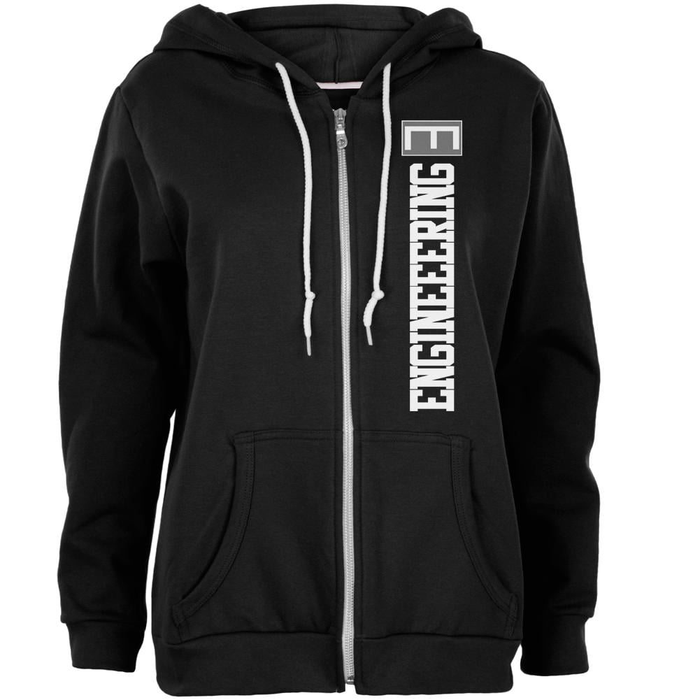 Engineering Major Engineer Science Team Womens Full Zip Hoodie Black MD ...
