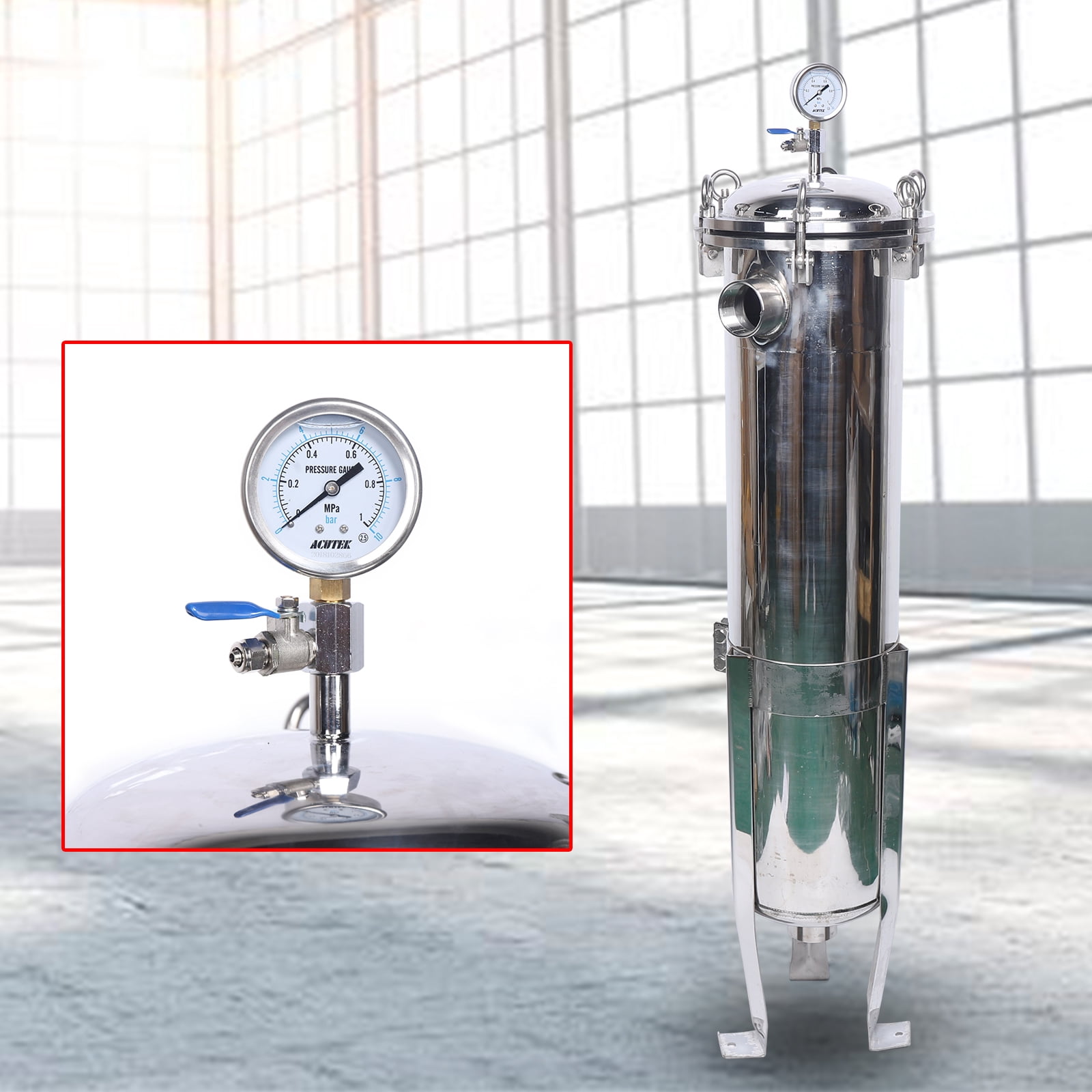 Engineering Plastics Pressure Gauge, Connects to Electric Hand Drill ...