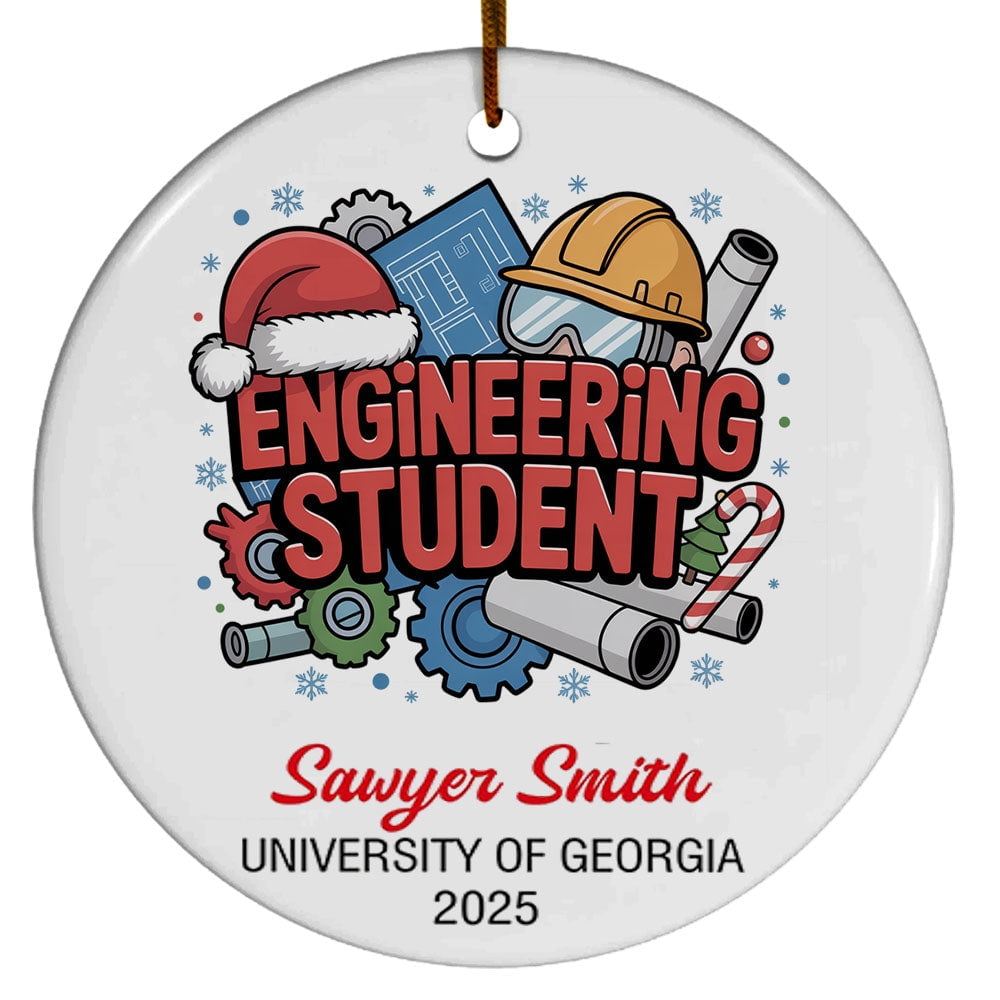 Engineering Student Ornament, Christmas Ornament 2025, Personalized ...