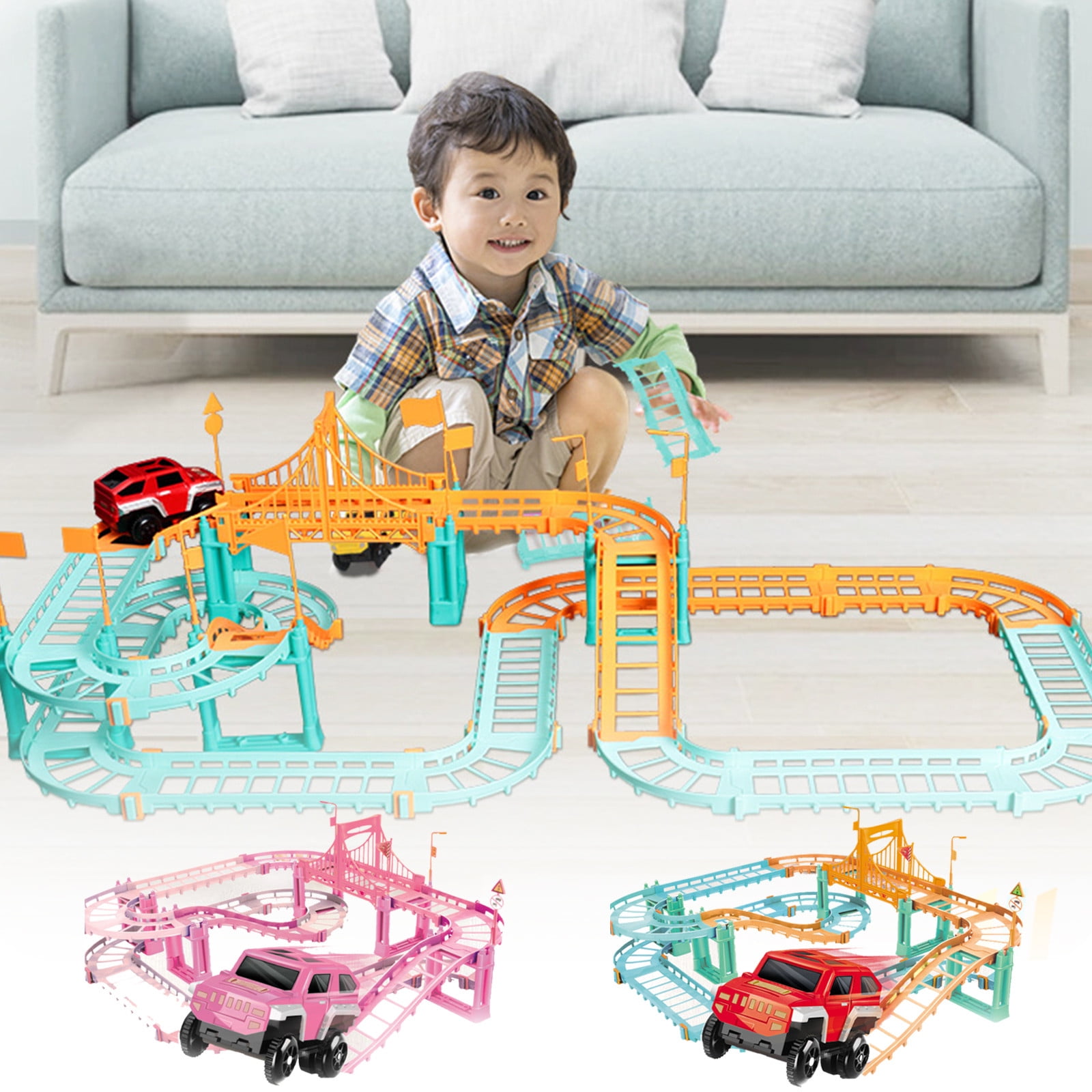 Engineering Toy Car, Track Play Set, Durable Plastic Construction ...