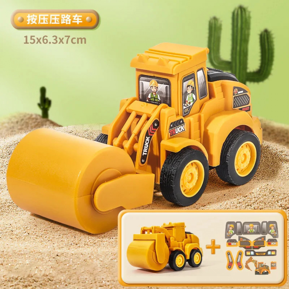 Engineering Vehicle Model Press Sliding Car Excavator Bulldozer ...