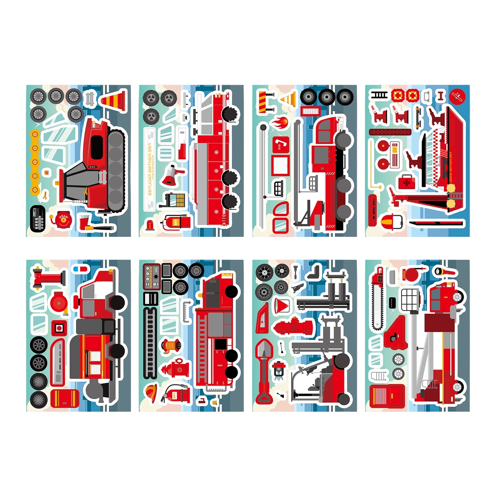 Engineering Vehicles Sticker Adhesive PET Sticker For Art Craft Water ...