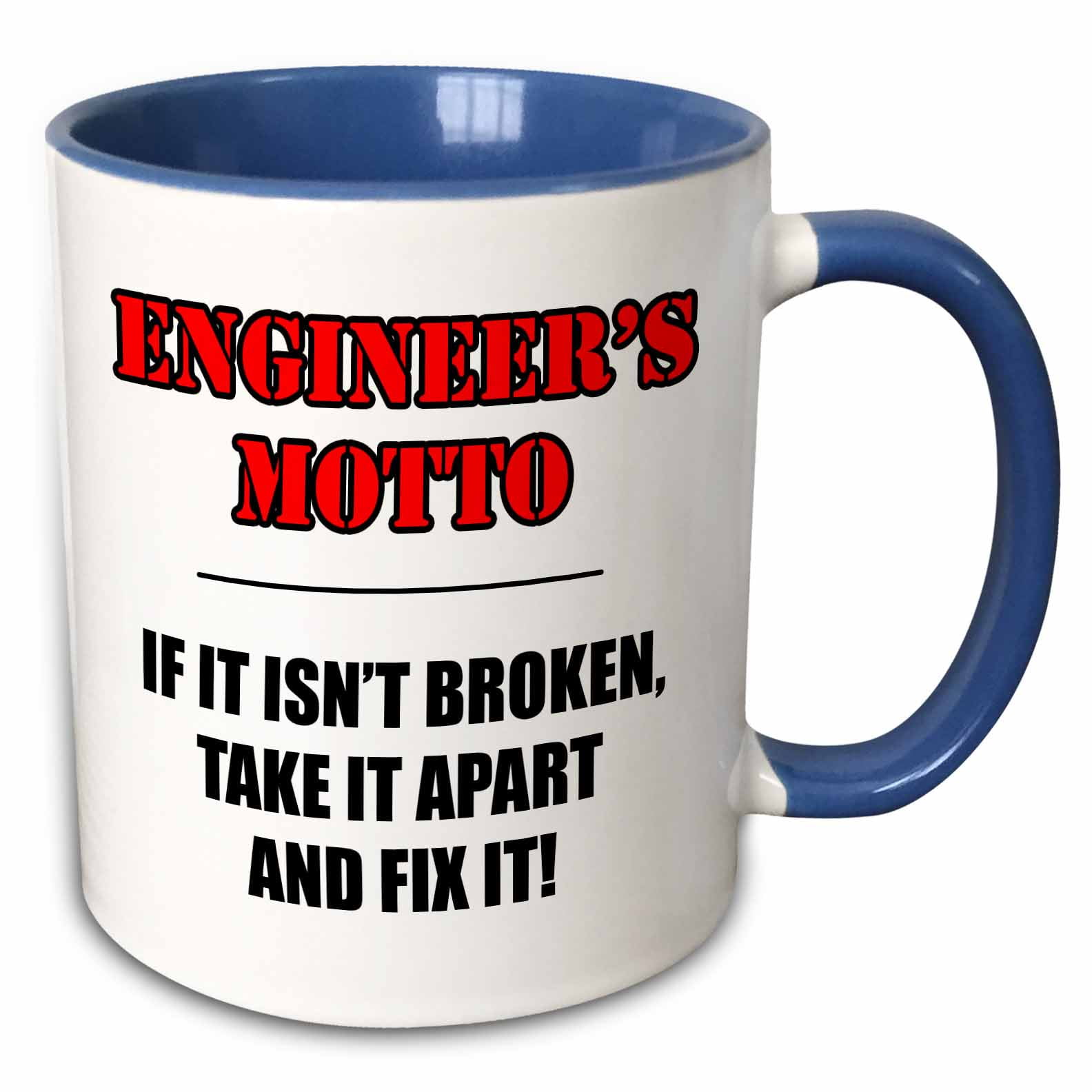 Engineers Motto Red 15oz Two-Tone Blue Mug mug-274580-11 - Walmart.com