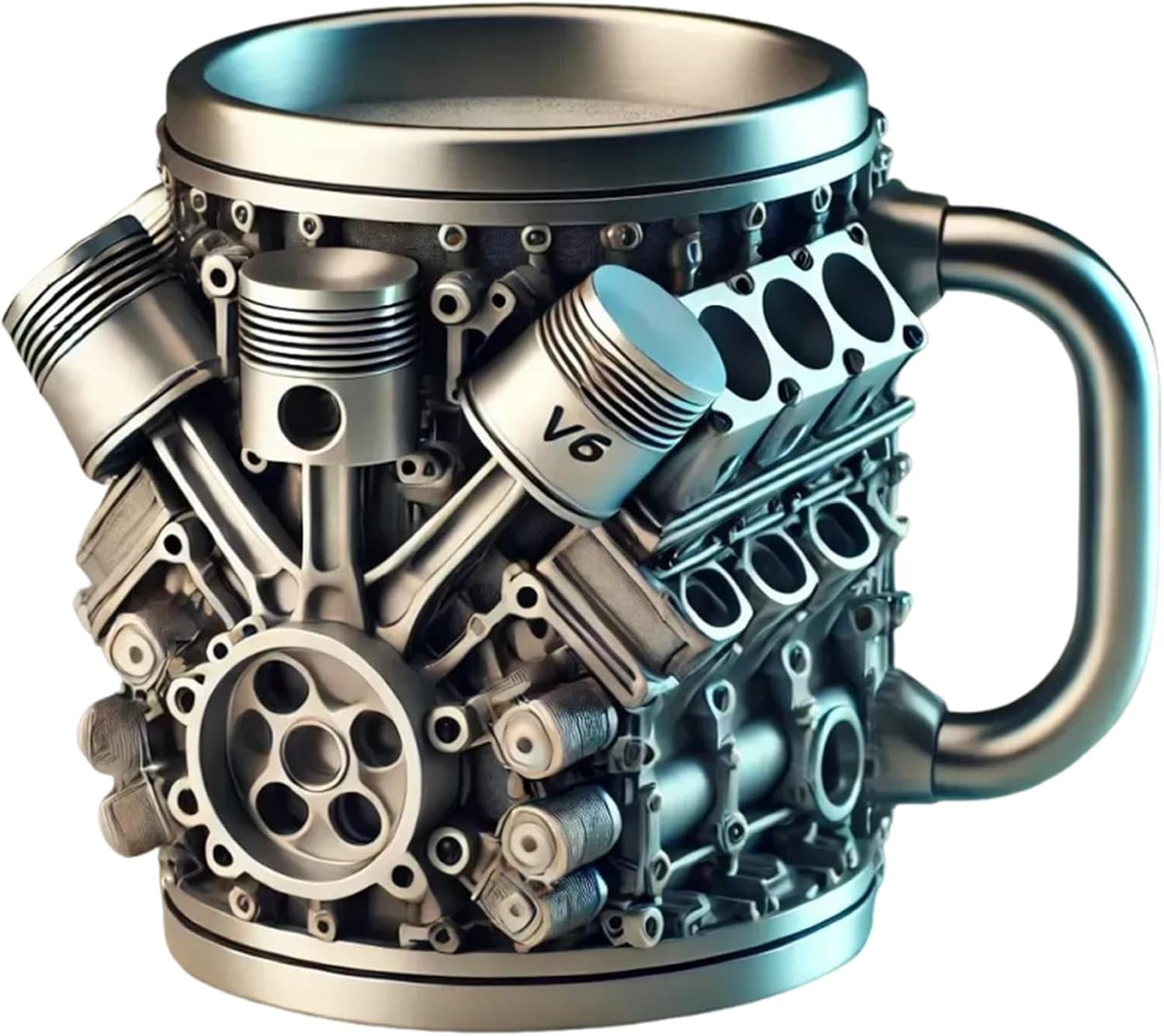 Engines - Inspired 3D Stainless Steel Mug - Unique V8 & V6 Engine ...