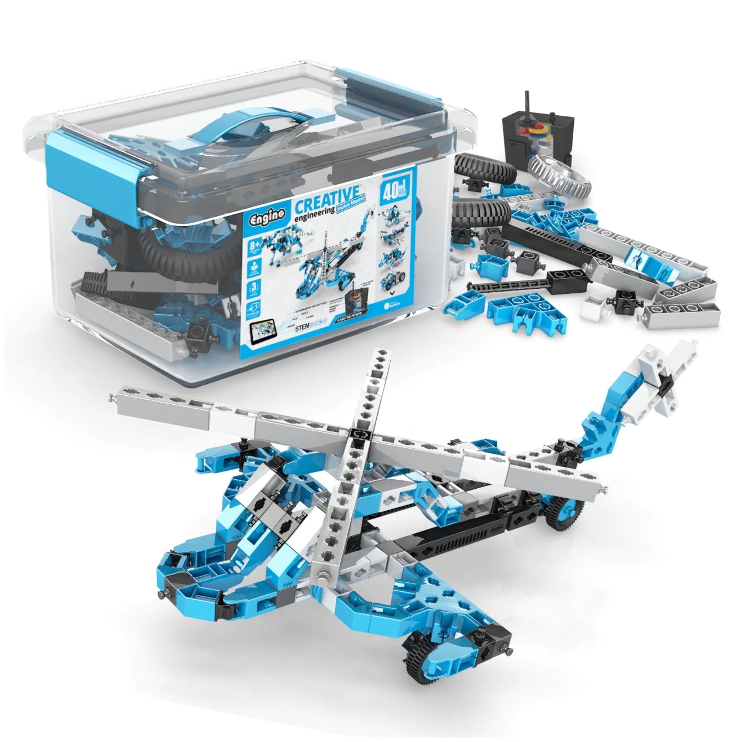 Engino- Creative Engineering STEM Toys, 40 Motorized Models, For Kids 7 ...