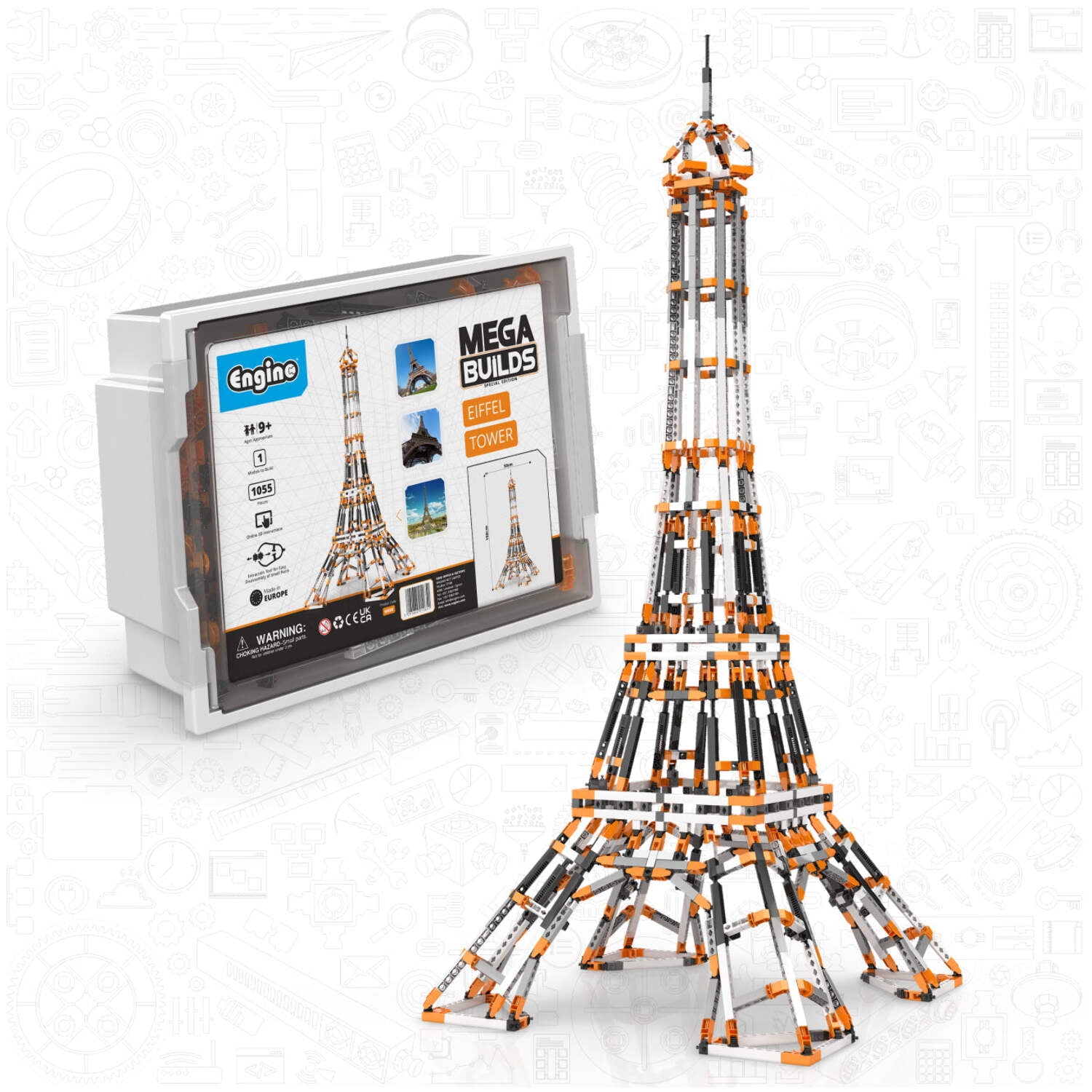 Engino- MEGA Builds: Eiffel Tower Construction Toy for Kids 9 ...