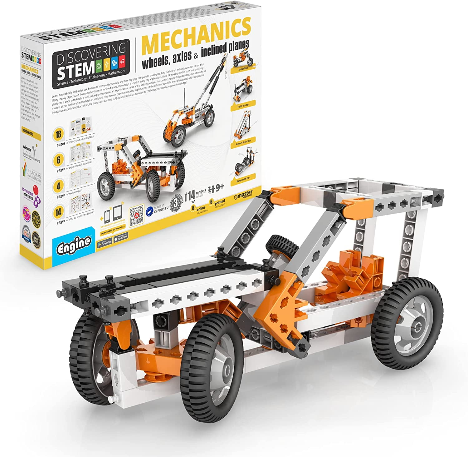 ENGINO STEM Toys, Mechanics Wheels and Axles Construction Kit for Kids ...