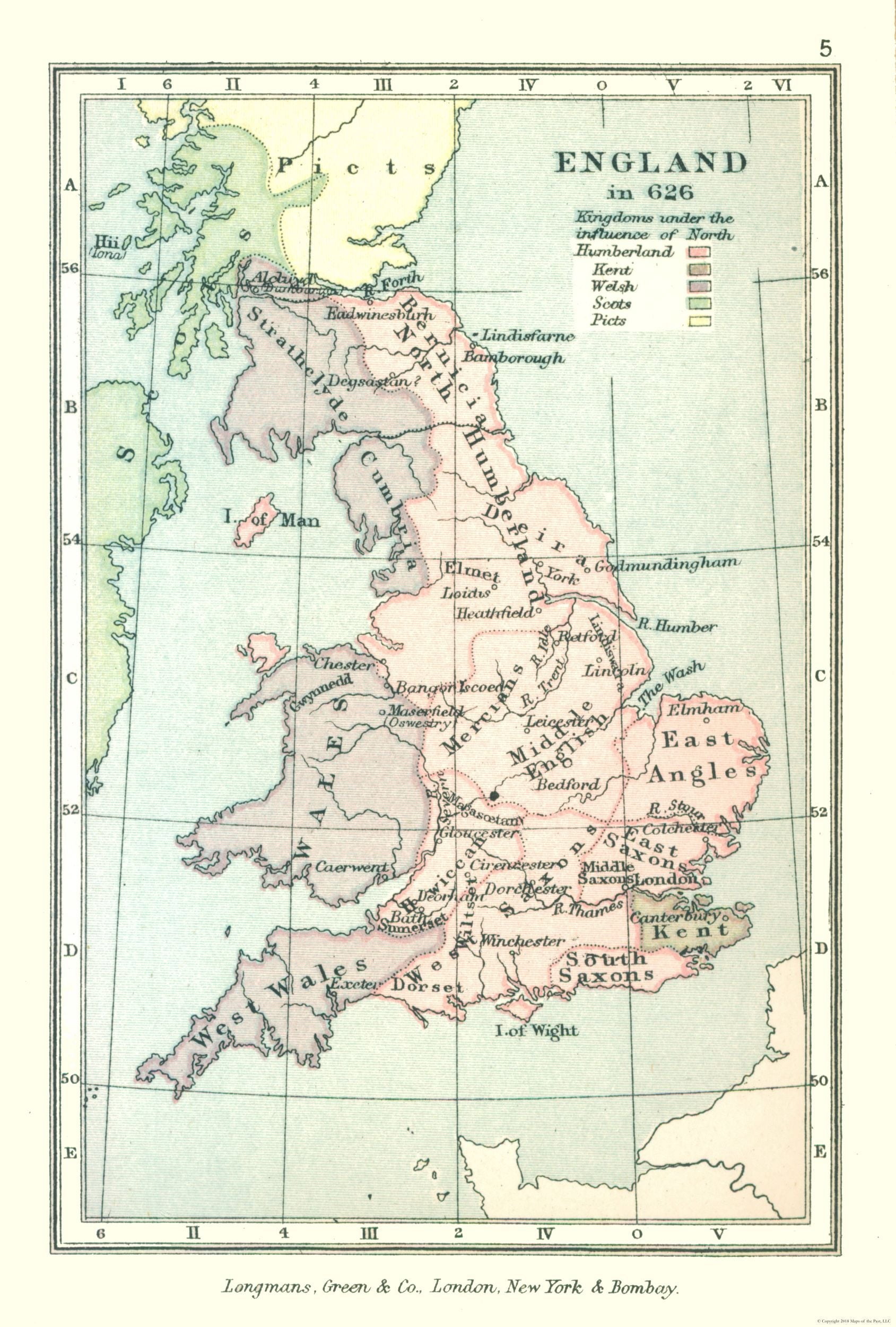 Historic Map - England 626 - Gardiner 1902 - 23 x 34.04 - Vintage Wall ...