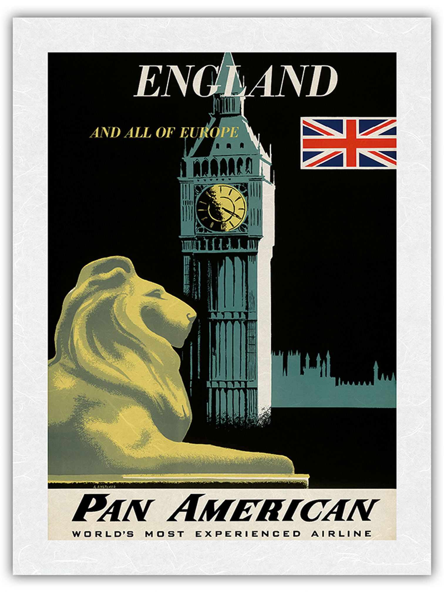 England And All Of Europe - Pan American World Airways - Big Ben and ...
