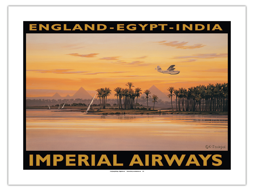 England - Egypt - India - Imperial Airways - Vintage Airline Travel ...