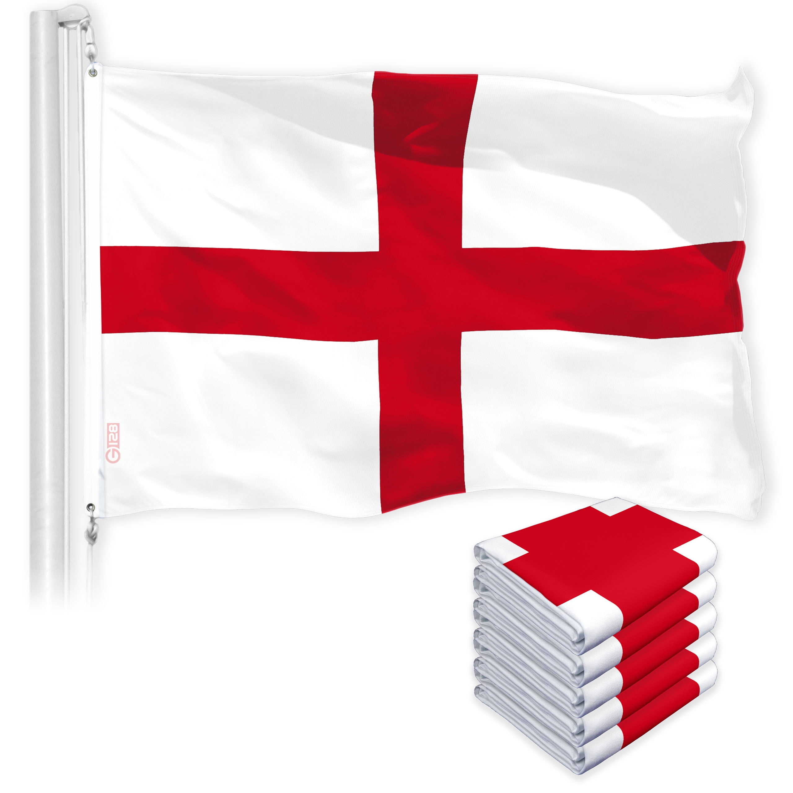 England English Flag 3x5FT 5-Pack 150D Printed Polyester By G128 ...