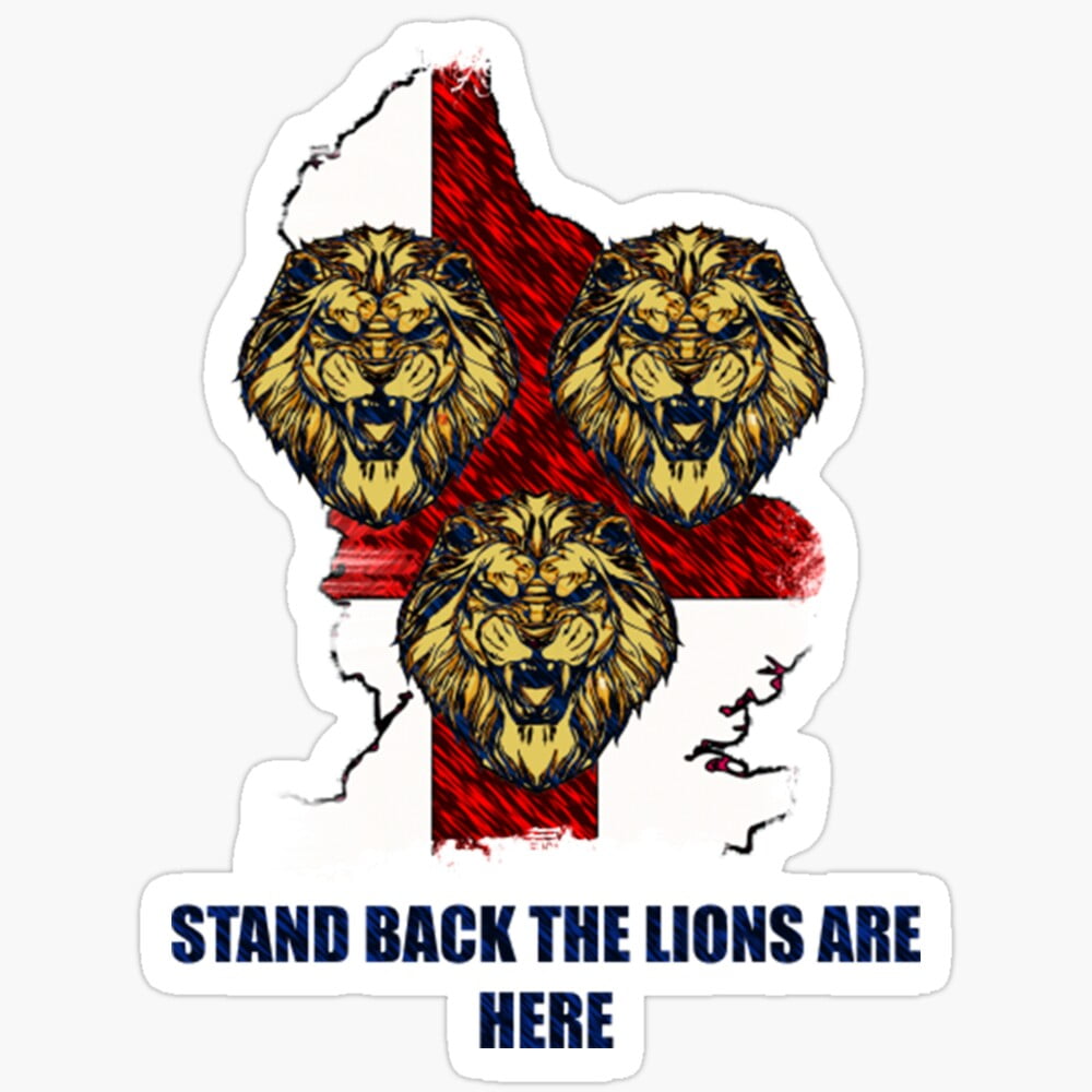 England Euro 2021 Lions Sticker Phone Decal Water Bottle Stickers Car ...