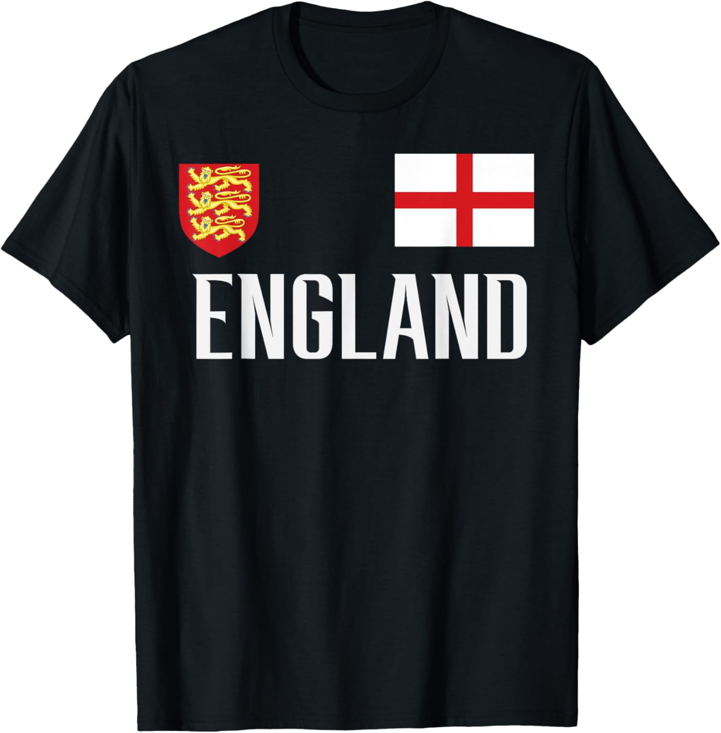 England Flag English Football Soccer Fan Men Women Kids T-Shirt ...