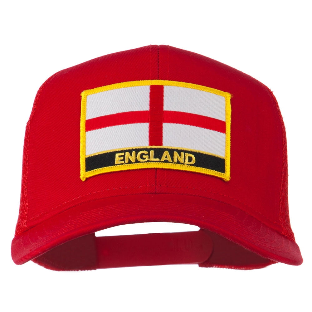 England Flag Patched Mesh Cap - Red OSFM - Walmart.com