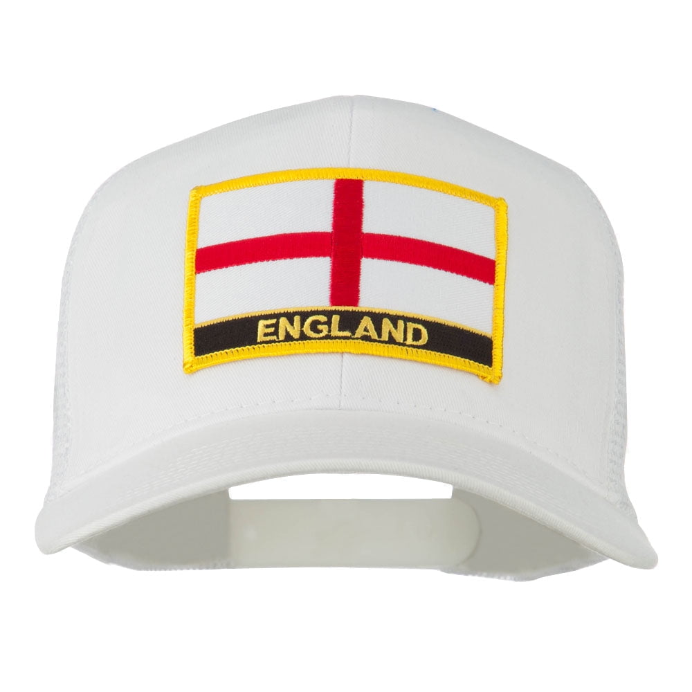 England Flag Patched Mesh Cap - White OSFM - Walmart.com