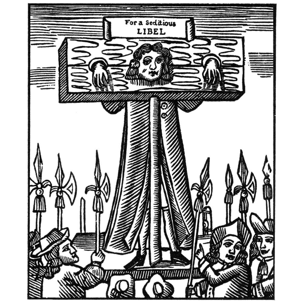 England Justice. Na Man Accused Of Seditious Libel Is Punished With The ...