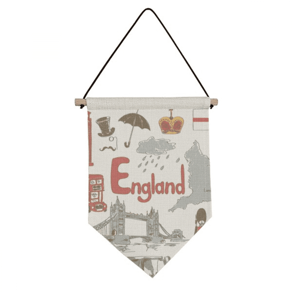 England Landscap Animals National Flag Canvas Flag Hanging Wall Art ...