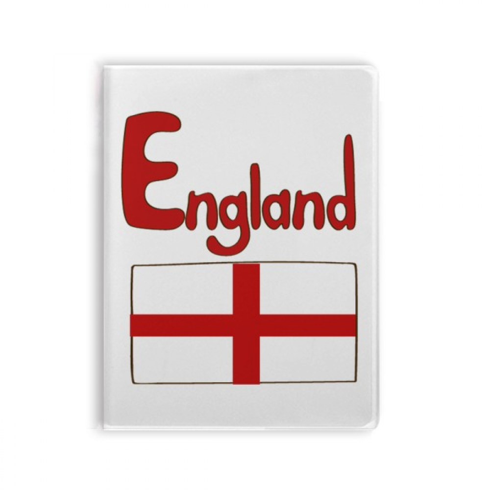 England National Flag Red Pattern Notebook Gum Cover Diary Soft Cover ...