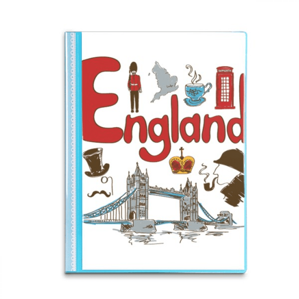 England National symbol Landmark Pattern Book Sheet Protectors ...