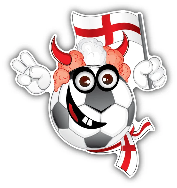 England Soccer Fan Ball Welcomes Flag Football Sticker Phone Decal ...