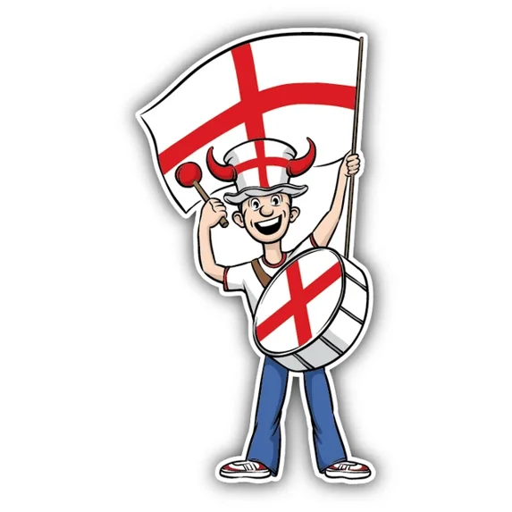 England Sport Fan Flag Car Sticker Phone Decal Water Bottle Stickers ...
