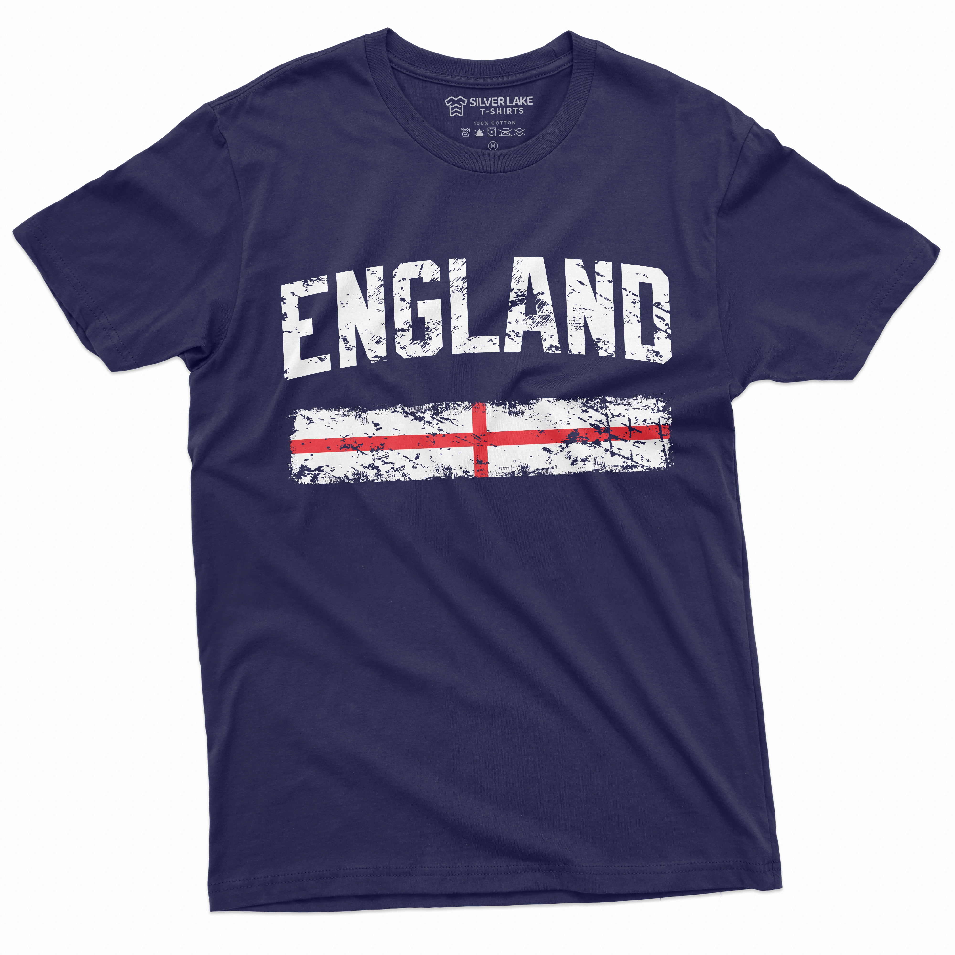 England Tee Shirt Uk English Flag Banner Soccer Football Nationality ...
