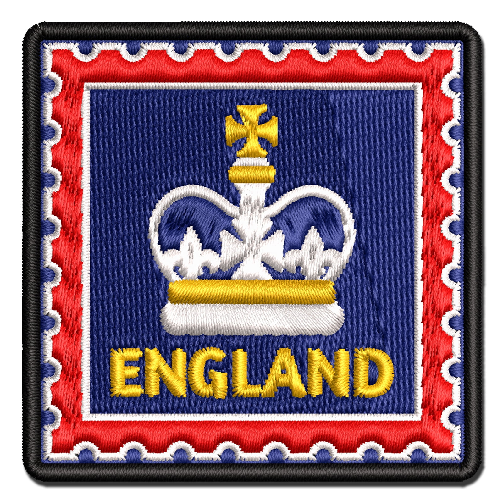 England Travel Royal Crown Family Applique Multi-Color Embroidered Iron ...