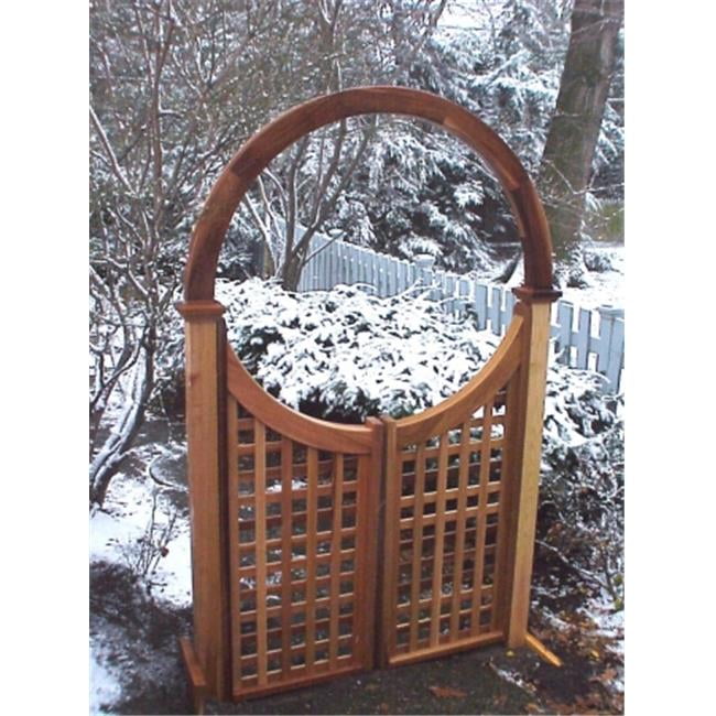 New England Woodworks Wooden Single Halo Arbor Frame, 36 Opening with ...