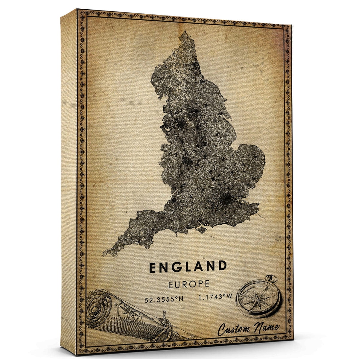 England country Map Poster, United Kingdom Map Art Poster, Canvas ...