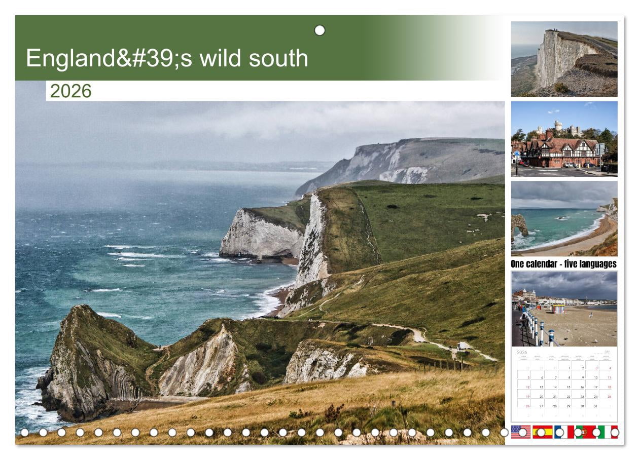 England's wild south (Monthly Wall Calendar 2026 11.7 x 16.5 (open ...