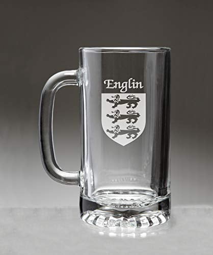 Englin Irish Coat of Arms Glass Beer Mug (Sand Etched) - Walmart.com