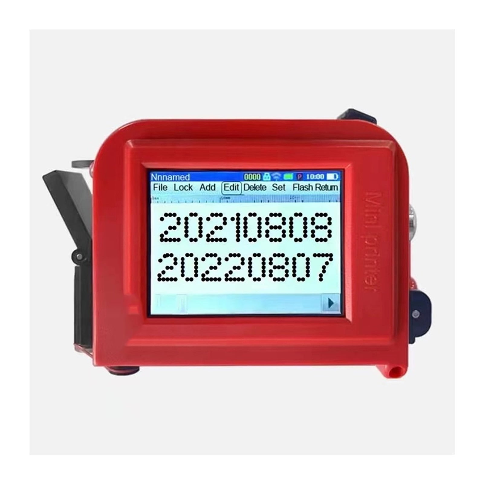English 12.7mm Touch Screen QR Bar Batch Code Date Logo Expiry Label ...