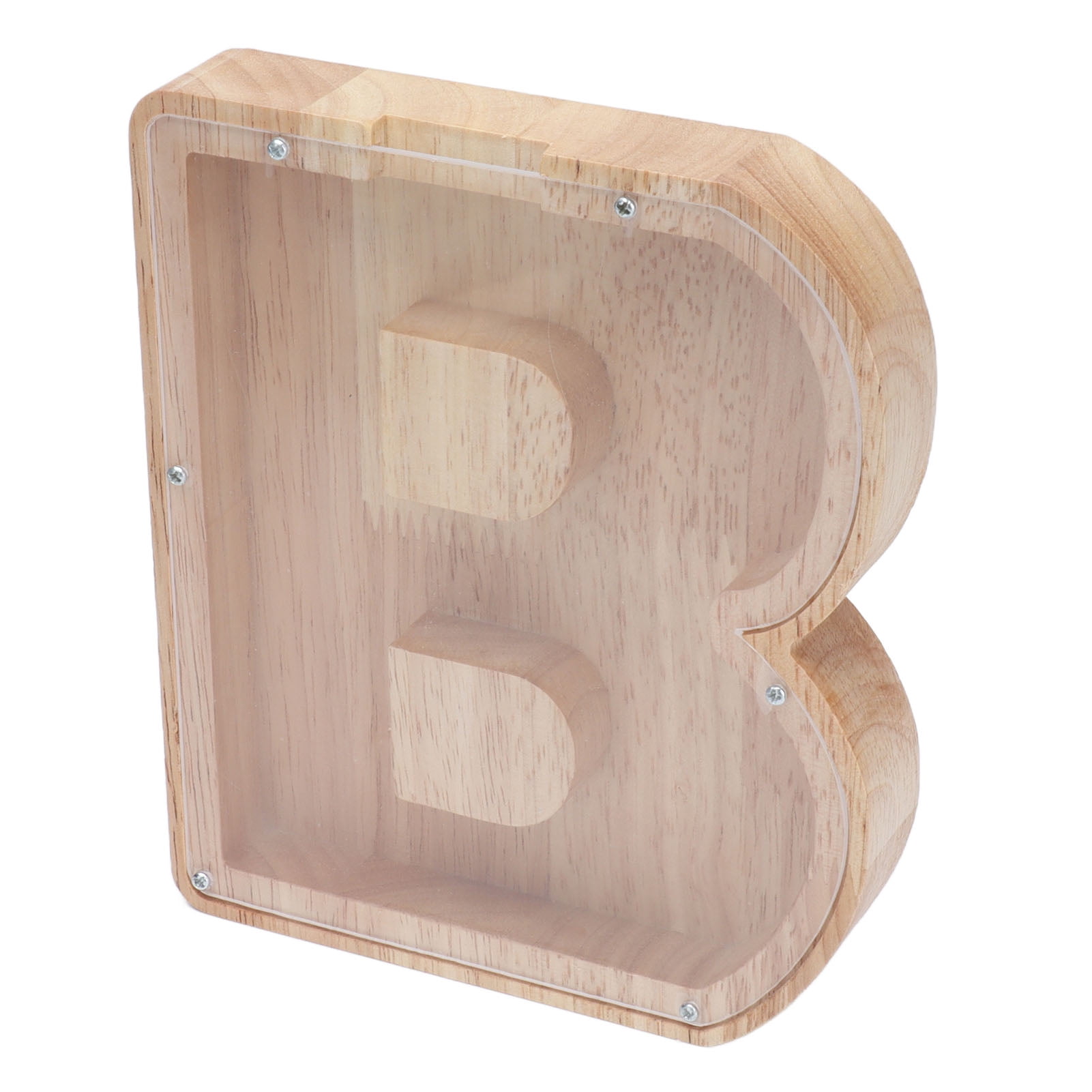 English Alphabet Wooden Piggy Bank Money Box Frame Home Decoration ...