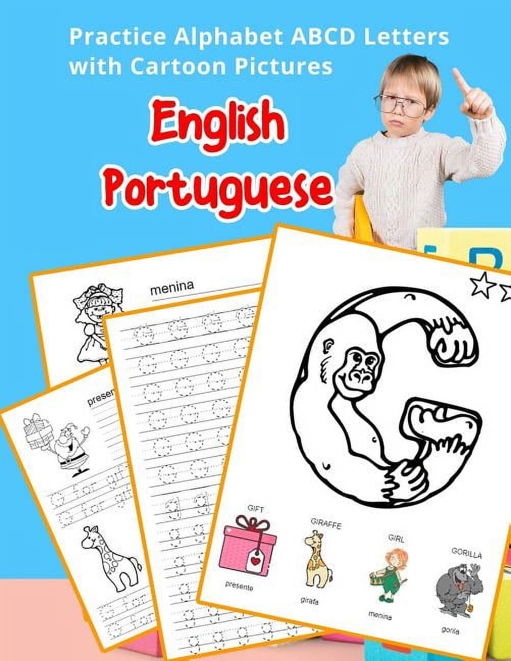 English Alphabets A-Z Handwriting & Coloring Vocabulary Flashcards ...