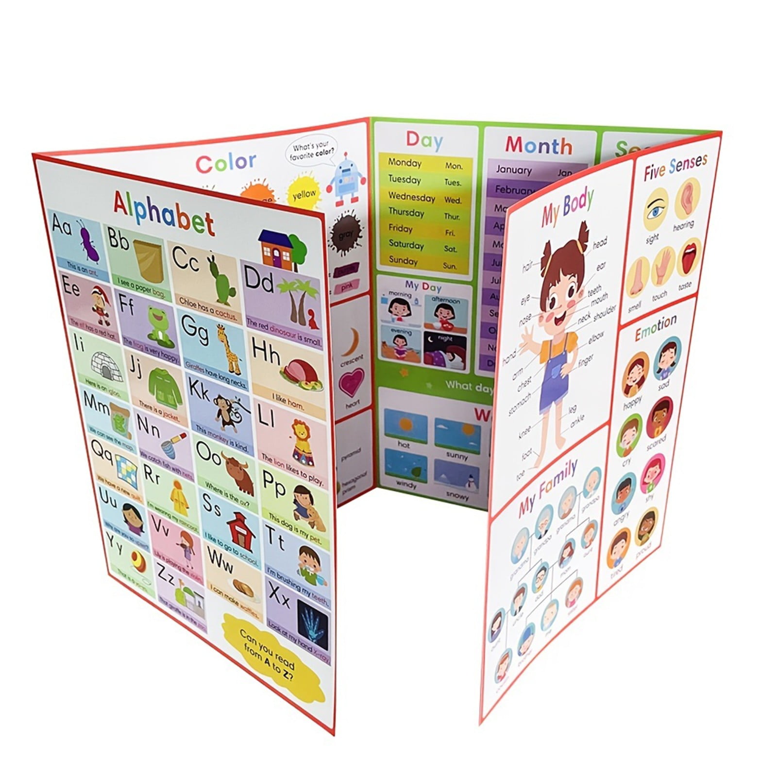 English Basic Vocabulary Learning Flash Cards, Colors Numbers Fruits ...