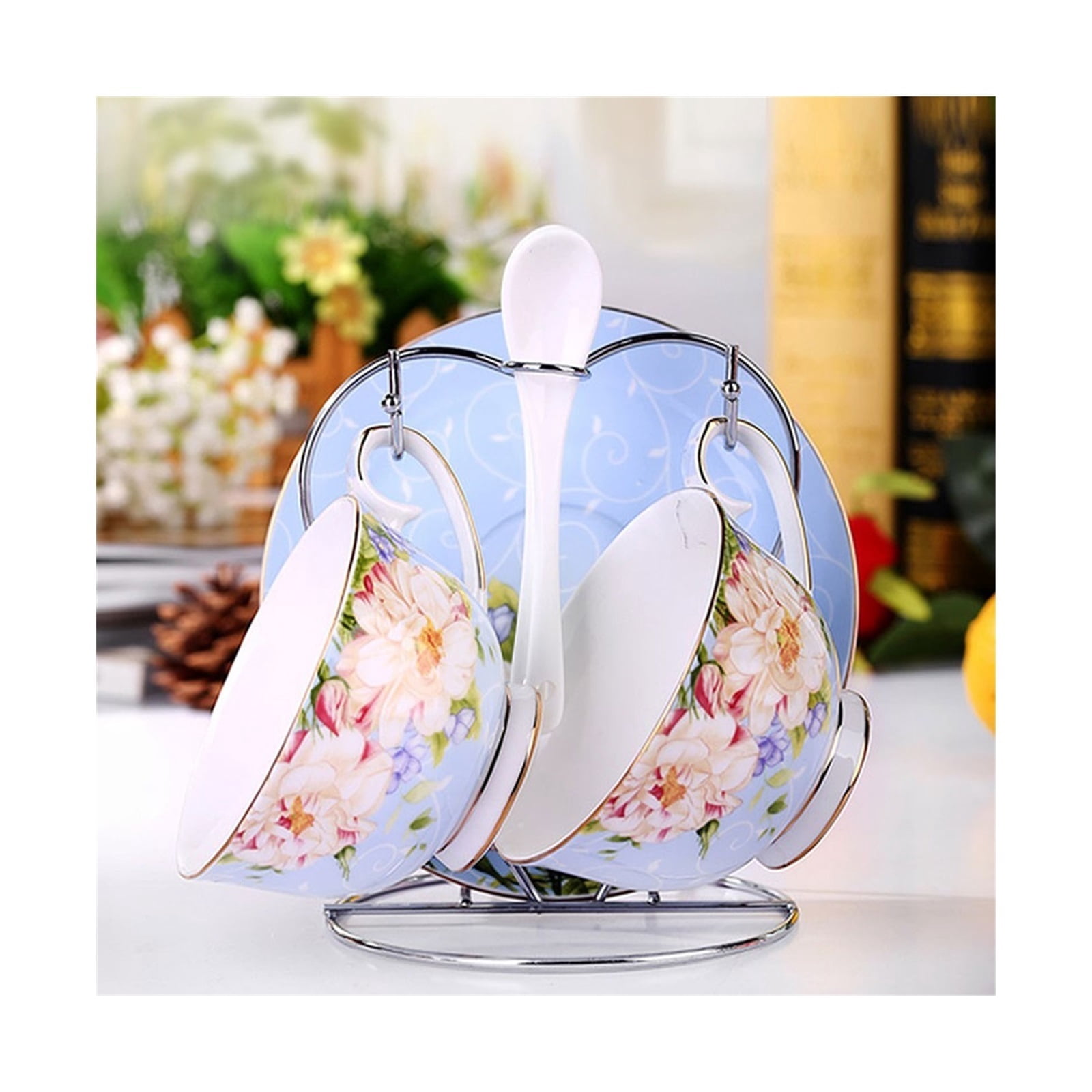 English Bone China Coffee Cup Set Afternoon Tea Tea Set 2 Pcs Cups ...