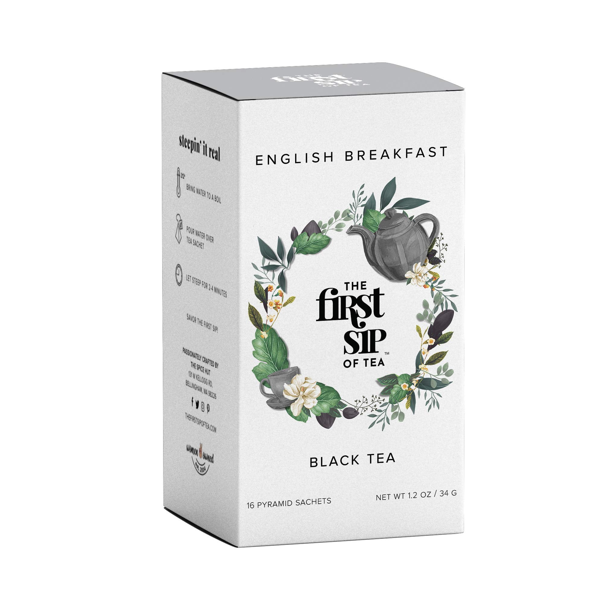 English Breakfast Black Tea, Pyramid Sachet Tea H2FSDBags, High ...