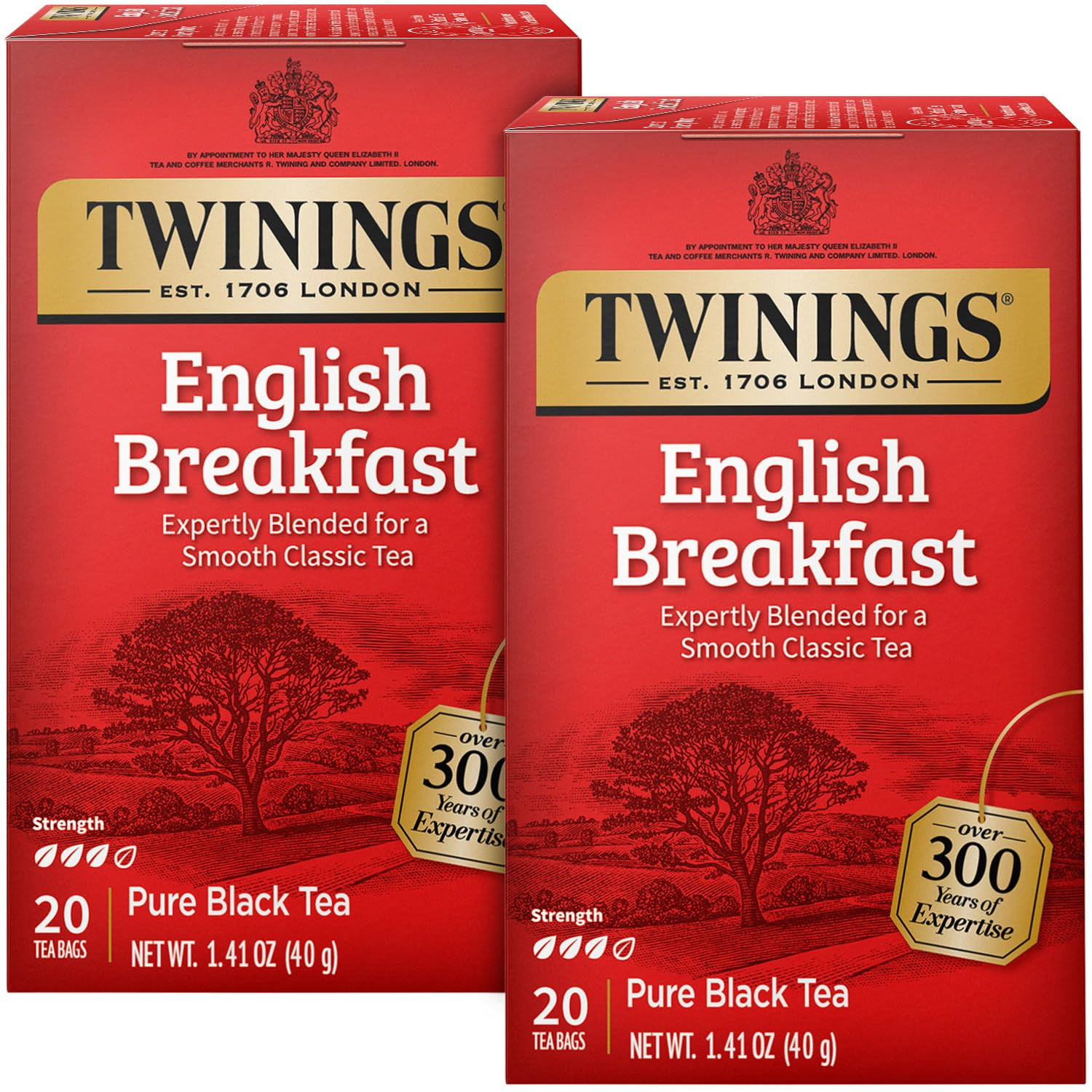 English Breakfast Tea 2-Pack - Caffeinated Black Tea Blend ...