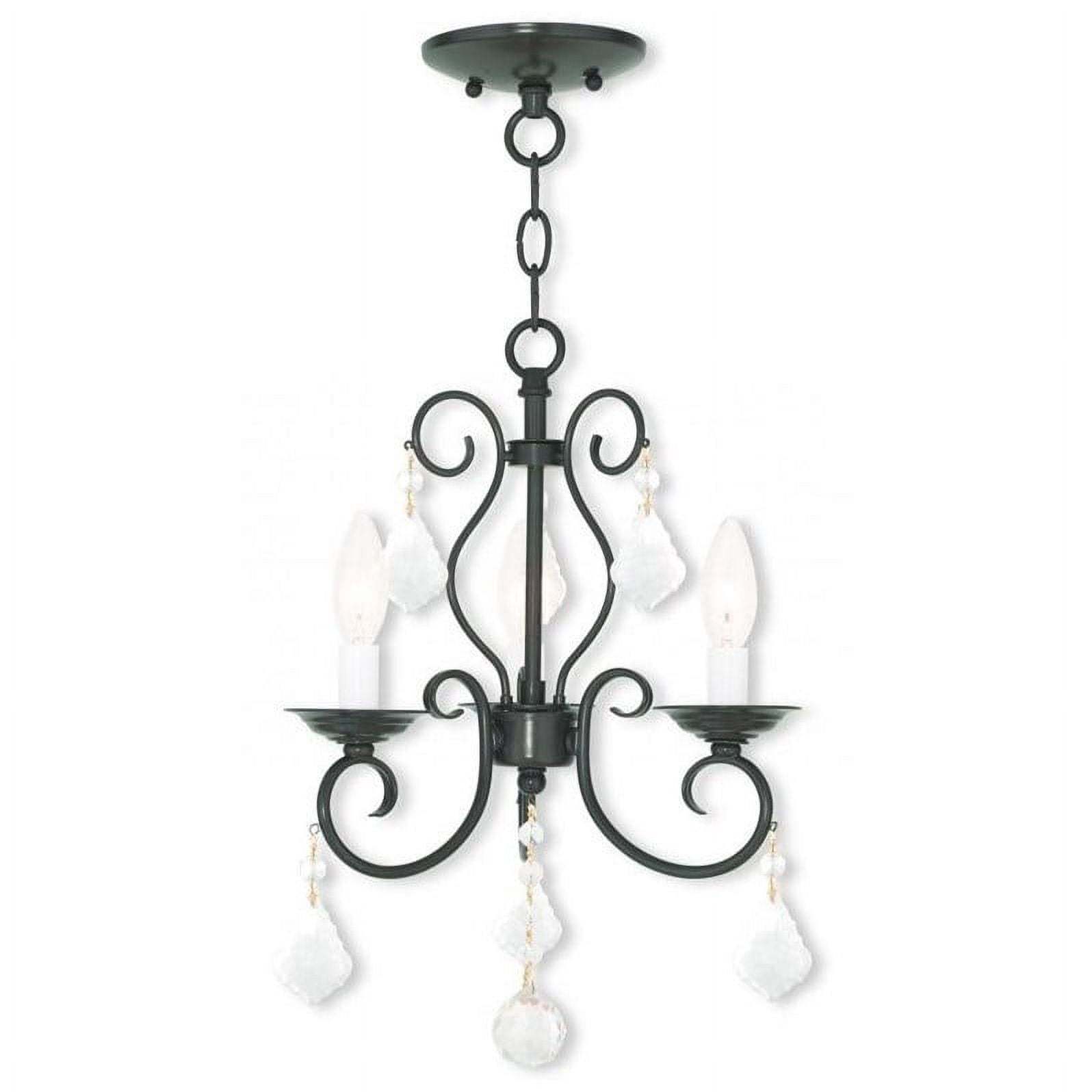 English Bronze 3 L Donatella Livex Dual Mode Ceiling Lighting Fixture ...